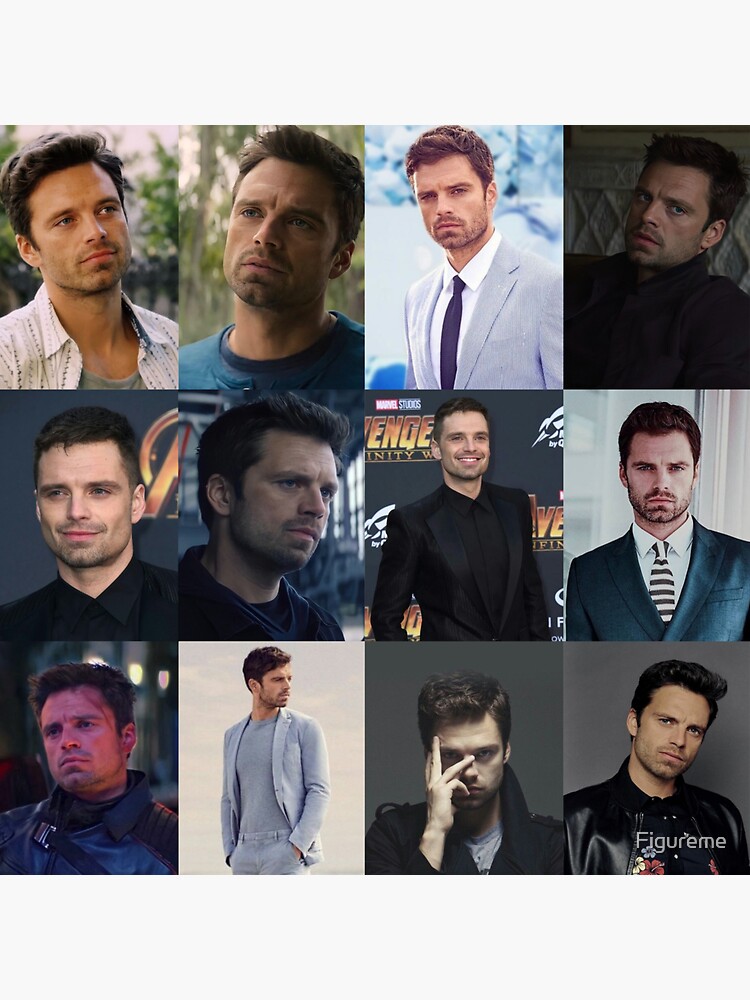 "Sebastian Stan Collage" Sticker by Figureme | Redbubble