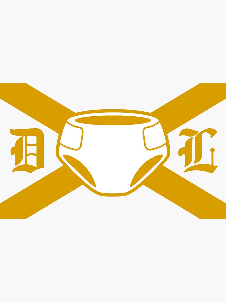 "GOLD DIAPER LOVER FLAG" Sticker for Sale by MisterKrinkles | Redbubble