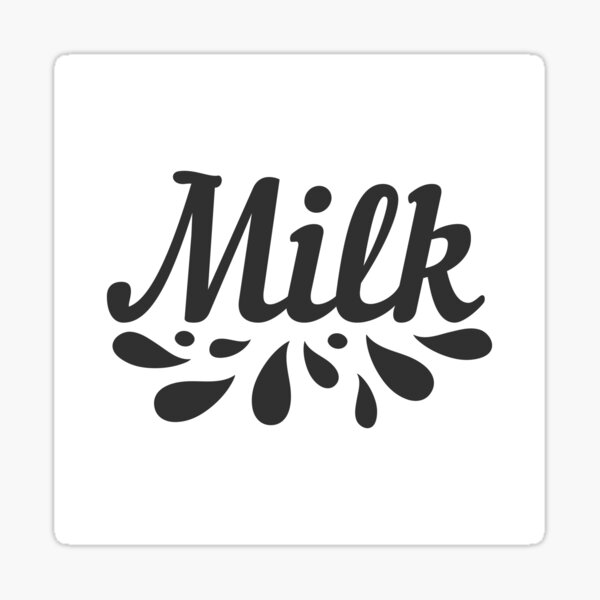 "Milk hand written lettering, Milk logo, label or badge for groceries ...