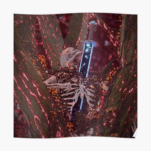 "Skeleton Impaled to a corrupted tree." Poster by Rosswal | Redbubble