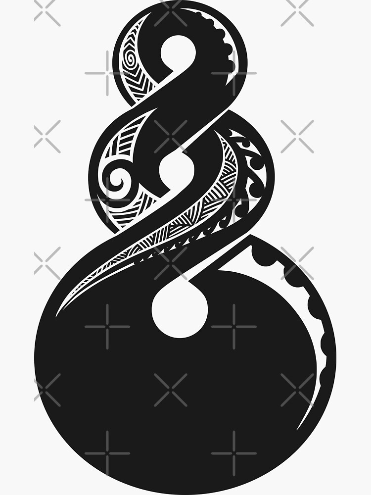 "Pikorua Maori Carving Triple Twist" Sticker for Sale by Kiwidom ...