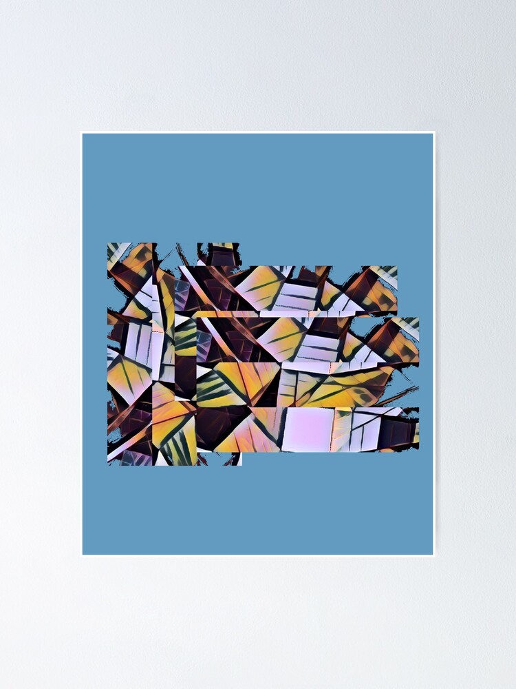 "Geometric art with colorful distortion shapes" Poster for Sale by ...