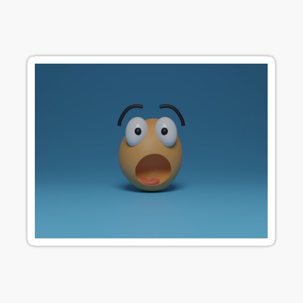 "Shocked egg" Sticker by Ellisdmania | Redbubble