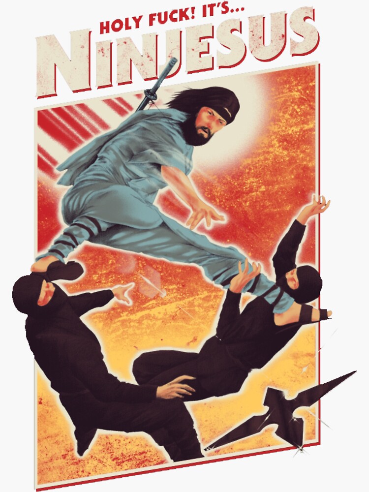 "The Jesus Ninja" Sticker for Sale by myuharu | Redbubble