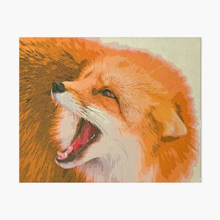 "Angry red fox color" Art Board Print by artdragongift | Redbubble