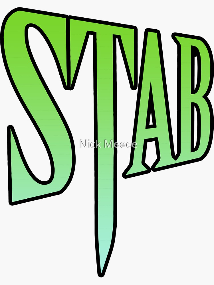 "Stab" Sticker for Sale by nickmeece | Redbubble
