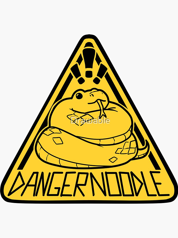 "Danger Noodle" Sticker by Drawable | Redbubble