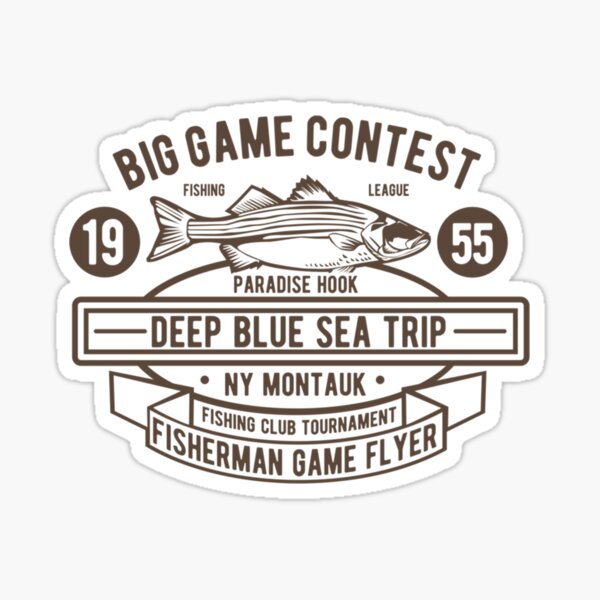 "big game contest " Sticker for Sale by Verawilsons | Redbubble