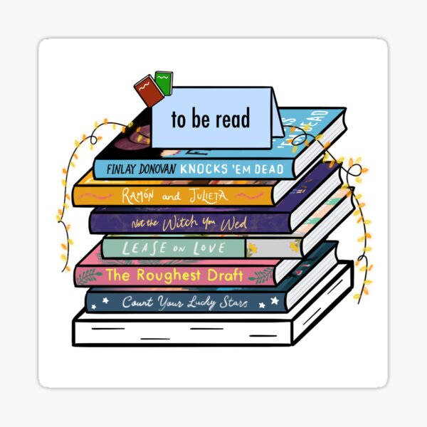 "To Be Read Book Stack - January 2022" Sticker for Sale by ...