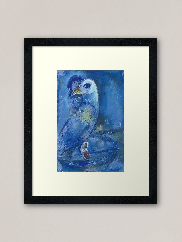 "Marc Chagall - Bird Blue People" Framed Art Print for Sale by ...