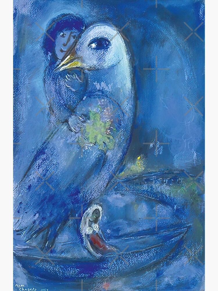 "Marc Chagall - Bird Blue People" Framed Art Print for Sale by ...