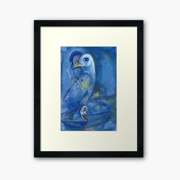 "Marc Chagall - Bird Blue People" Framed Art Print for Sale by ...