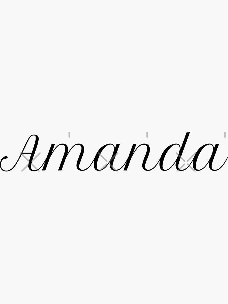 "Amanda" Sticker by JuliesDesigns | Redbubble