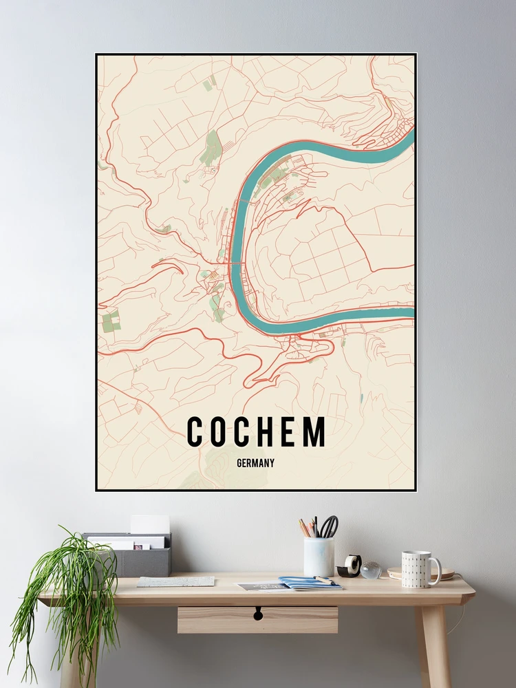 Street Map Cochem View Of Cochem Bridge With Lamp Post Church And