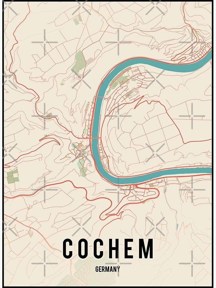 "Cochem map germany" Poster for Sale by PostersProf1 | Redbubble
