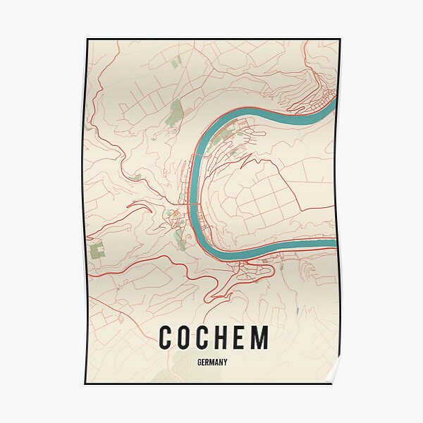 "Cochem map germany" Poster for Sale by PostersProf1 | Redbubble