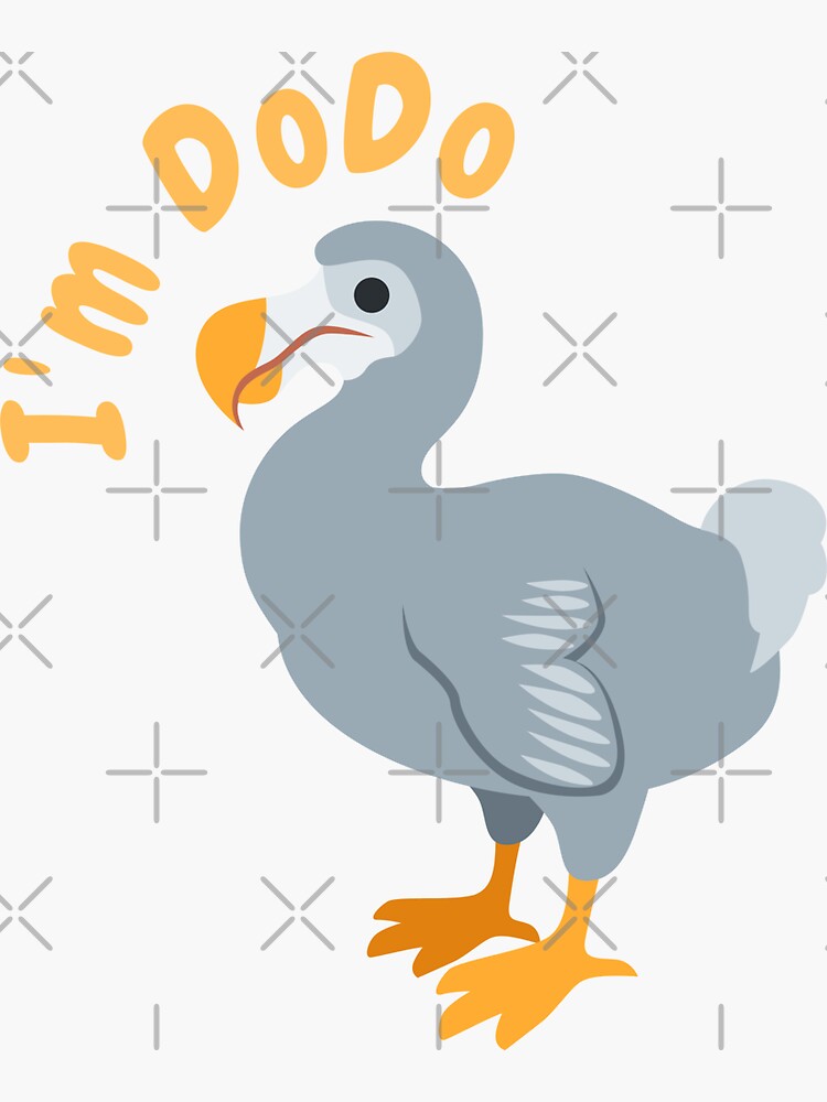 "Funny blue dodo bird, I'm dodo bird " Sticker by hakim2005 | Redbubble