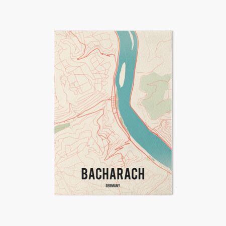 "Bacharach City map" Art Board Print by PostersProf1 | Redbubble
