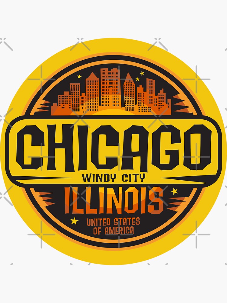 "Chicago, Illinois" Sticker for Sale by studio838 | Redbubble