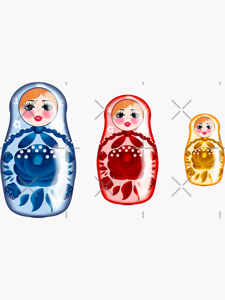 "Matryoshka Sticker Pack" Sticker for Sale by mikaylart | Redbubble