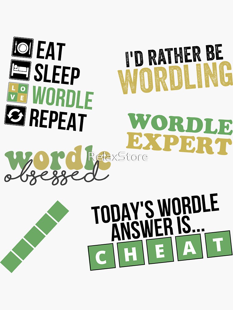 "wordle memes - wordle" Sticker for Sale by RelaxStore | Redbubble