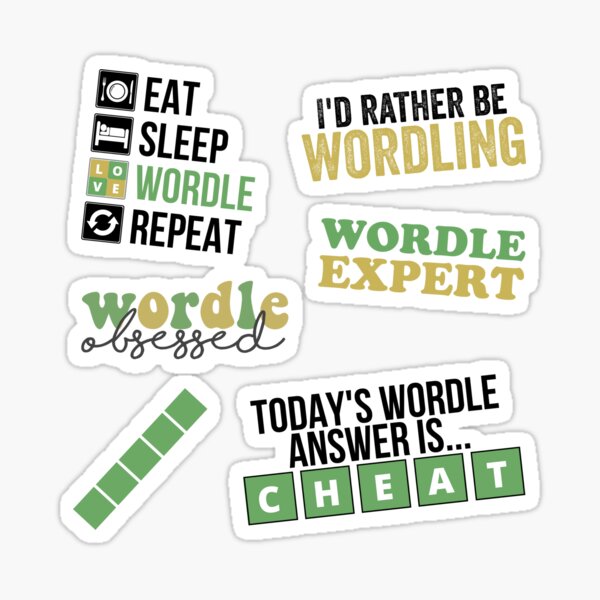 "wordle memes - wordle" Sticker by RelaxStore | Redbubble