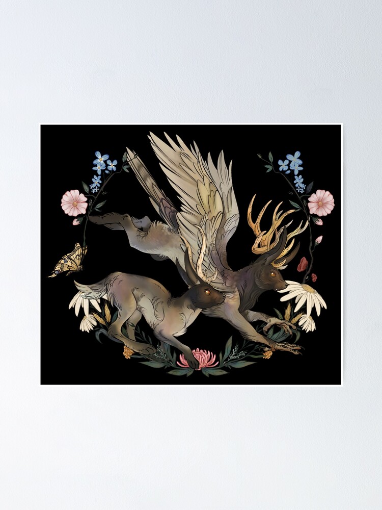 "Jackalope & Wolpertinger" Poster for Sale by Art-of-Kelpie | Redbubble
