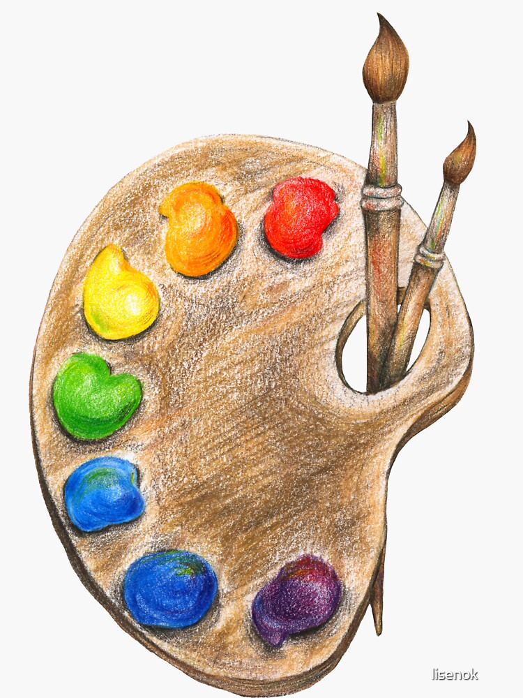 "Art Palette" Sticker by lisenok | Redbubble