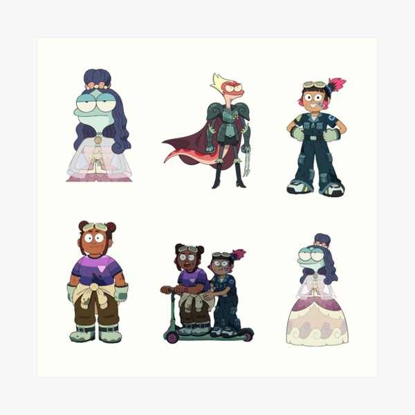 "Amphibia Cute Stickers pack but it’s only I.T. Gals Jess, Ally, Lady ...
