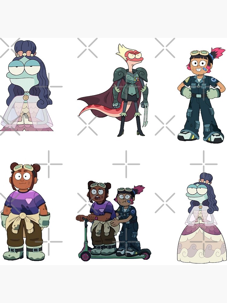 "Amphibia Cute Stickers pack but it’s only I.T. Gals Jess, Ally, Lady ...