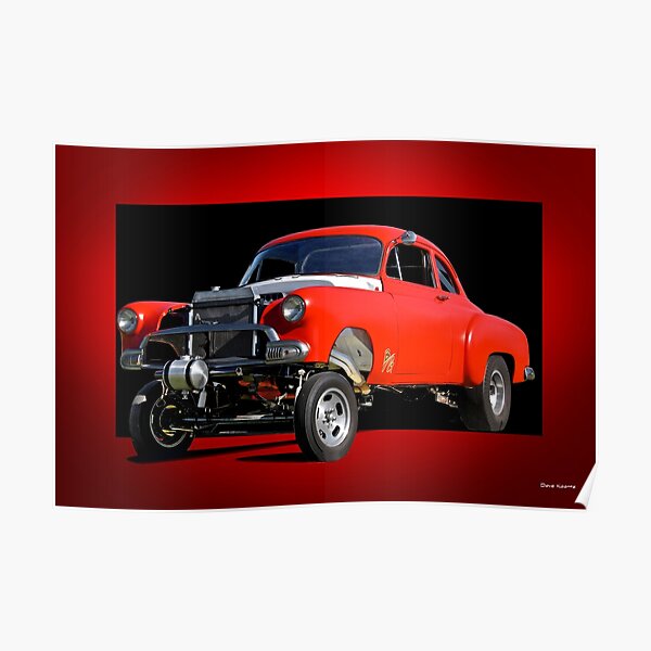 "1951 Chevy 'B Gas' Gasser II" Poster by DaveKoontz | Redbubble