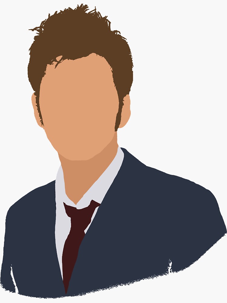 "Tenth Doctor Cartoon" Sticker for Sale by AlManiaAlex | Redbubble