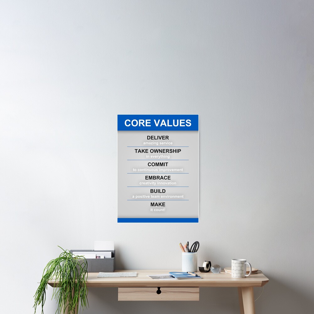 "Company Core Values Business Team Work Motivation Core Values Quote ...