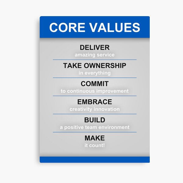 "Company Core Values Business Team Work Motivation Core Values Quote ...