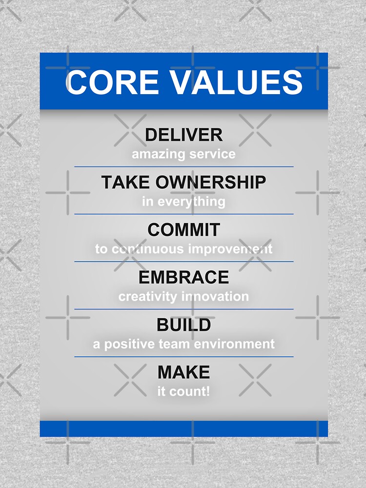 "Company Core Values Business Team Work Motivation Core Values Quote" T ...