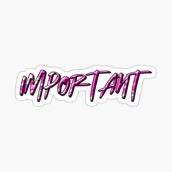 "Simple-Important" Sticker for Sale by Cusart | Redbubble