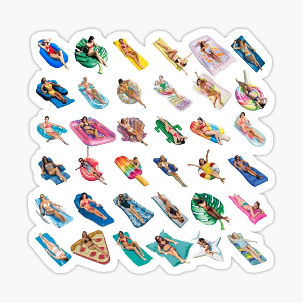 "Float Babe Float" Sticker by linesmuggler | Redbubble