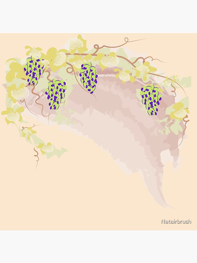 "Champagne grapevine, wedding theme" Poster for Sale by Natairbrush ...