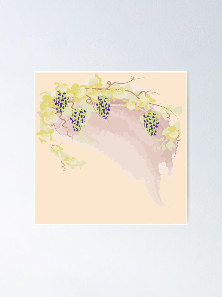 "Champagne grapevine, wedding theme" Poster for Sale by Natairbrush ...