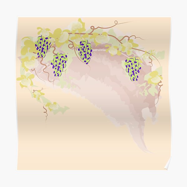 "Champagne grapevine, wedding theme" Poster for Sale by Natairbrush ...