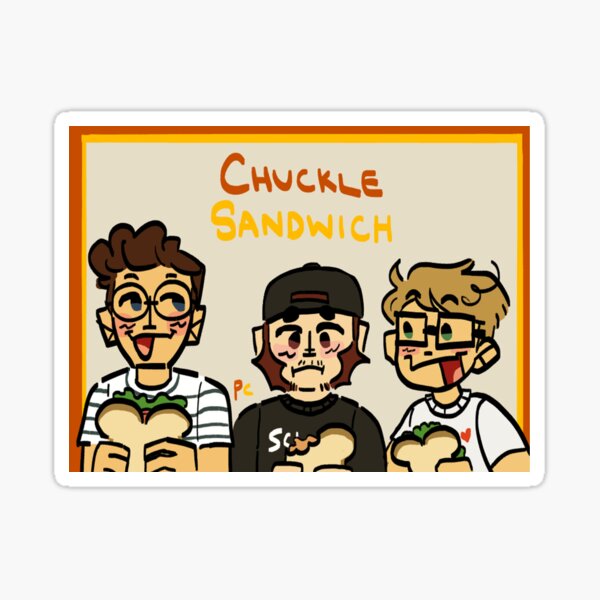 "Chuckle Sandwich" Sticker by RarinaArt | Redbubble