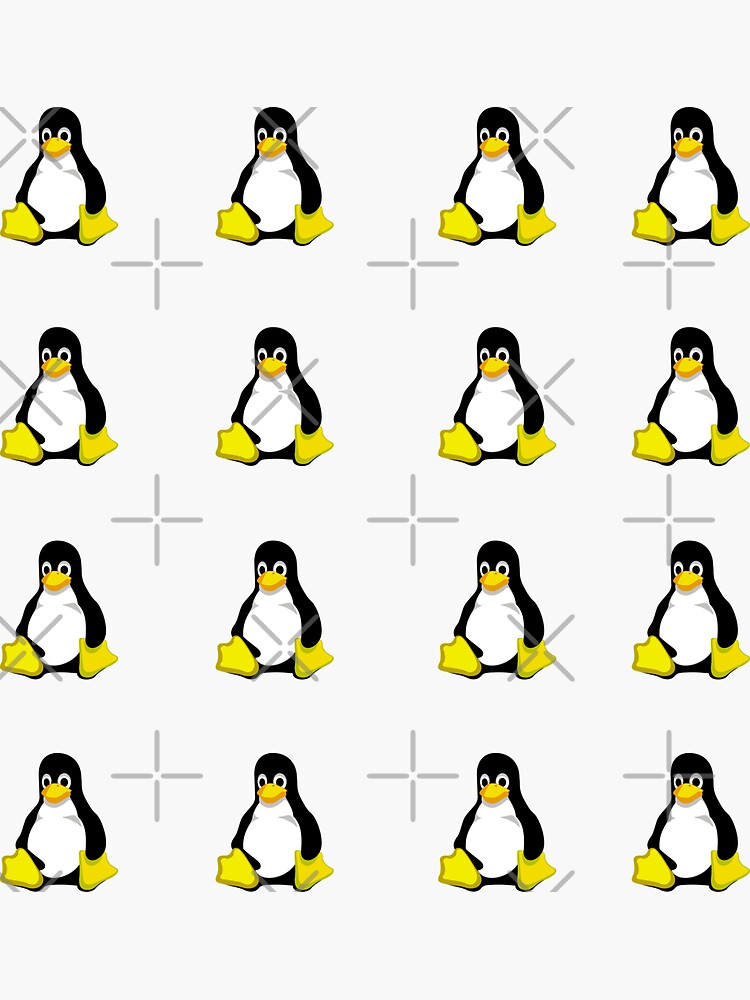 "Linux Tux Pack" Sticker for Sale by bvancrafts | Redbubble