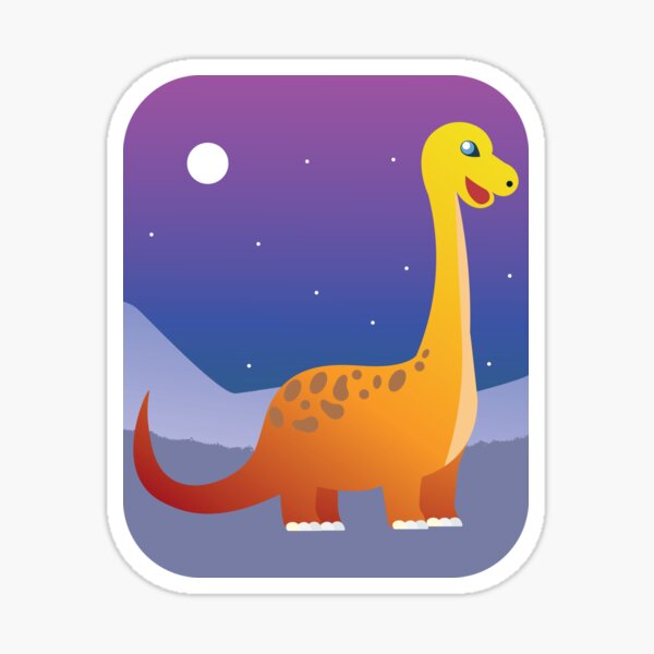 "Cute dino Brontosaurus " Sticker by Teeshell9ings | Redbubble