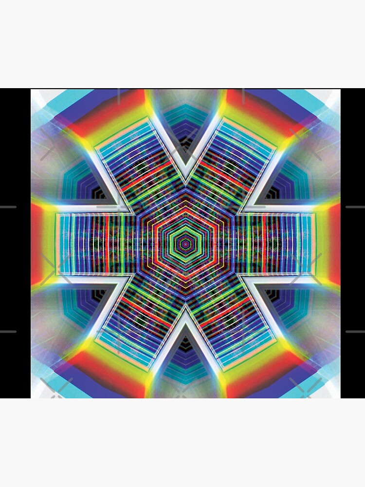 "Optical illusion Hexagon Cube Glitch Trippy Psychedelic Art" Poster ...