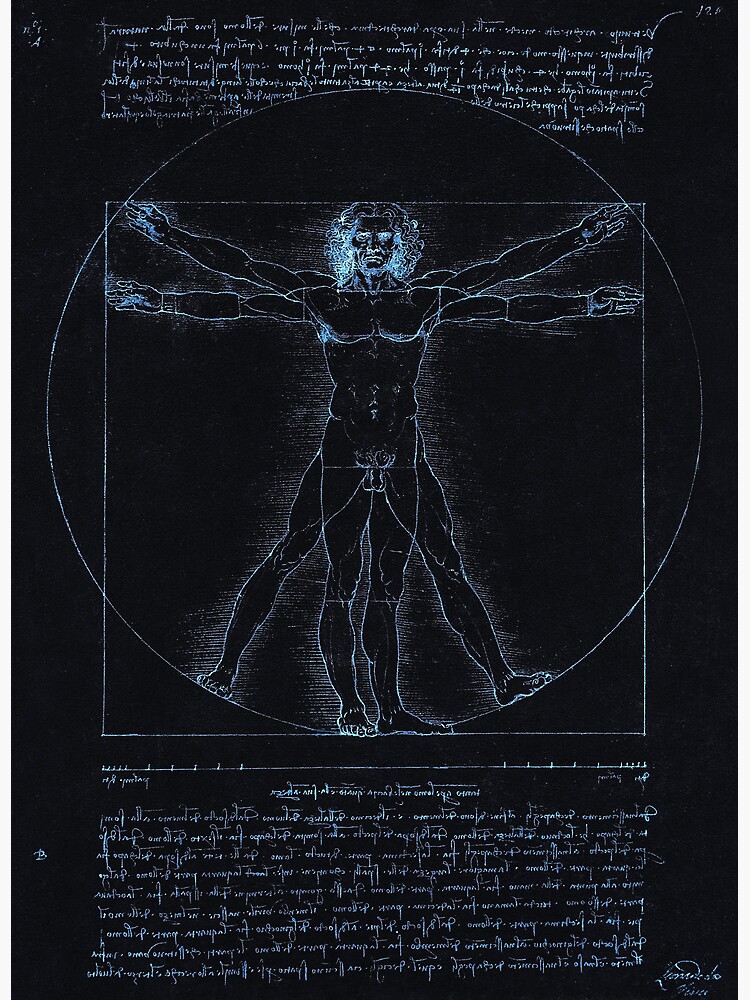 "Leonardo Da Vinci, Vitruvian Man, drawing, circa 1492" Art Print for ...