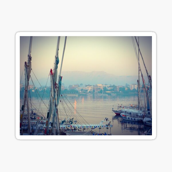 "Early morning on the Nile 2: reflections" Sticker for Sale by art-of ...