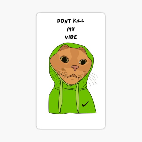 "Vibe cat" Sticker for Sale by CeliaDesign | Redbubble