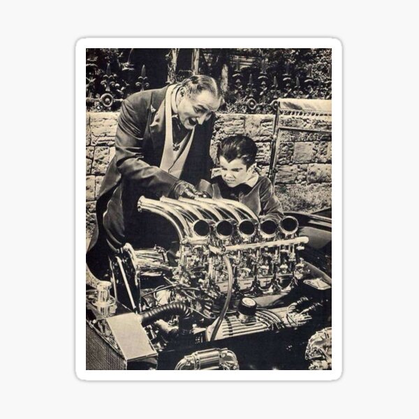 "the munsters herman hot rod" Sticker by DonRafael | Redbubble