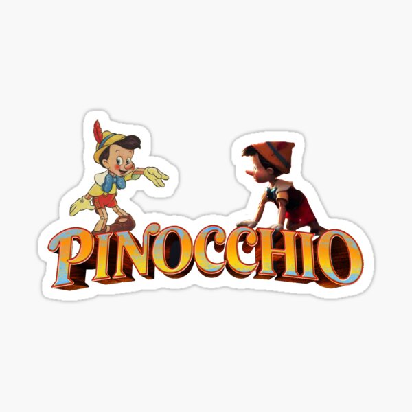 "Original and new Pinocchio" Sticker by PunkyCat | Redbubble