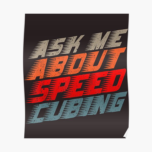 "Cuber Hobby 80s Retro Speed Cubing" Poster by KidGiftChoice | Redbubble